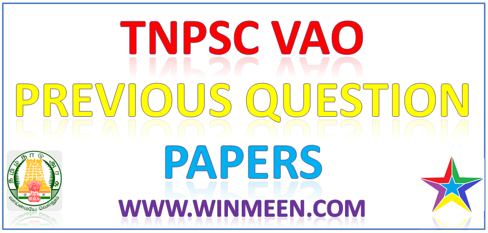 Tnpsc vao previous question Papers - WINMEEN